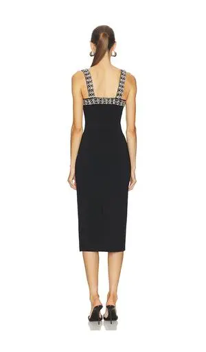 Simkhai Maude Midi Dress With Embellished Trim