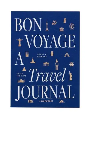 PRINTWORKS Travel Journal Bon Voyage In Navy - N,a