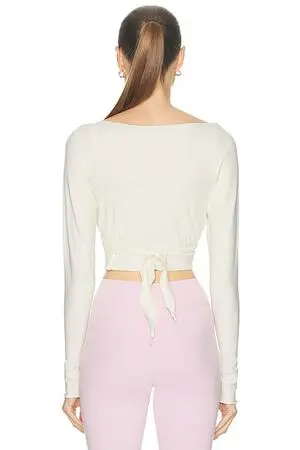 437 The Wrap Top - Cream