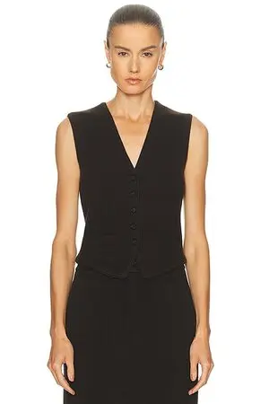 Guest In Residence Tailored Vest - Burnt Cocoa