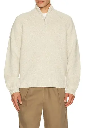 Theory Quarter Zip Soft Twist Sweater