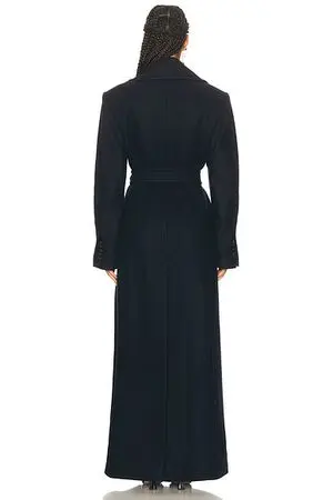 Dries Van Noten Rafaella Long Wool Gabardine Coat