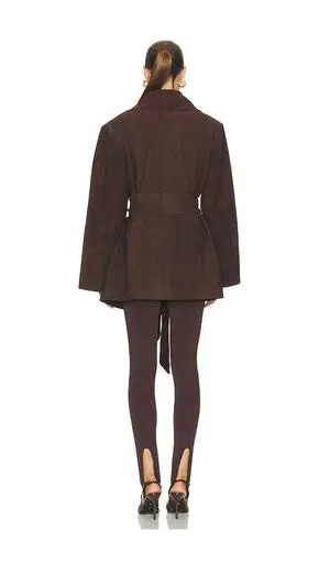 SEROYA Chandra Suede Jacket - Brown