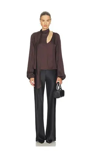 WeWoreWhat Wrap Neck Tie Top