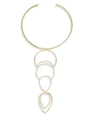 Ramy Brook Rena Pave Pear Shape Statement Necklace - Gold