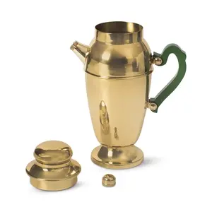 LULU POWERS Brass Handled Cocktail Shaker