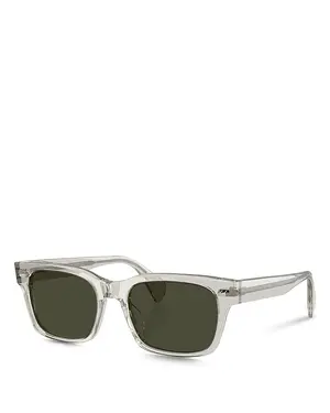 Oliver Spencer Ryce Sun Square Sunglasses - Black Green