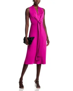 Kobi Halperin Lex Tie Front Dress - Fuchsia