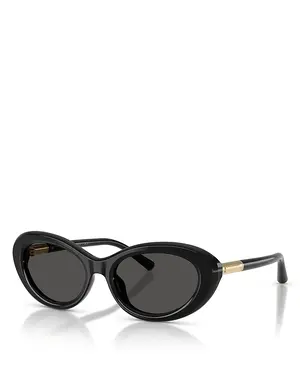 Dolce & Gabbana Oval Sunglasses, 54mm - Black