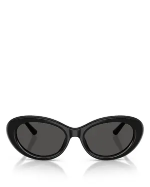 Dolce & Gabbana Oval Sunglasses, 54mm - Black