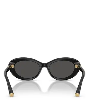 Dolce & Gabbana Oval Sunglasses, 54mm - Black