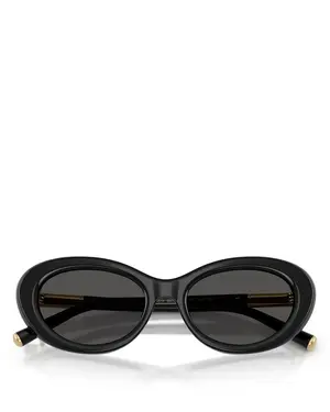 Dolce & Gabbana Oval Sunglasses, 54mm - Black