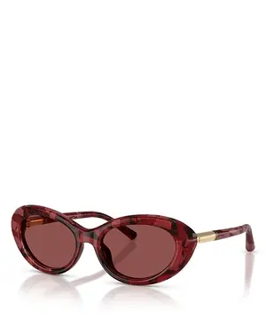 Dolce & Gabbana Oval Sunglasses, 54mm Dark Viole