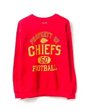 Junk Food Clothing Nfl Kansas City Chiefs Crew Fleece - Red