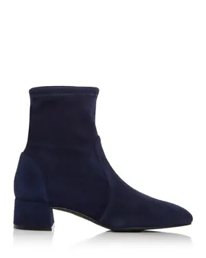STUART WEITZMAN Maeve Block Heel Booties - Nice Blue