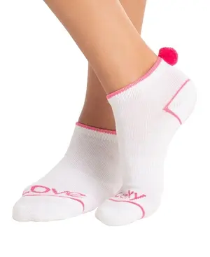 Lucky In Love Pom Low Cut Socks - Multi