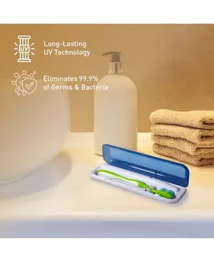 PURSONIC Family Dental Care Bundle: Ret200 Oscillating Electric Rechargeable Toothbrush, Eco-friendly Cedarwood Toothbrushes Portable Uv Toothbrush Sanitizer - Multicolor