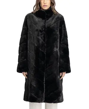 LYLA GRANT Faux Fur Mink Coat