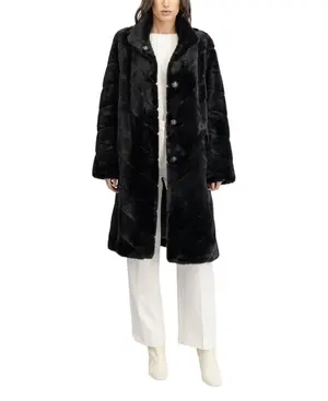 LYLA GRANT Faux Fur Mink Coat