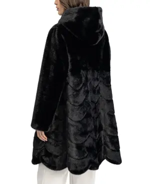 LYLA GRANT Faux Fur Reversible Parka Coat