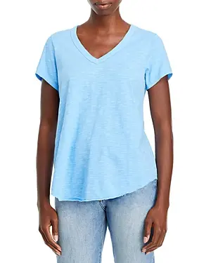 Wilt Shrunken V-Neck Tee Blue Jay