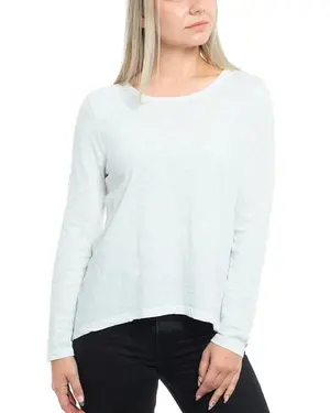 WILT CLOTHING Wide Neck Tee With Ruching Detail - White