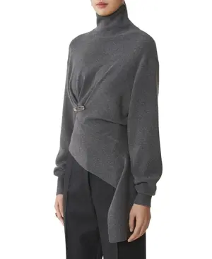 LANVIN Wool And Cashmere Knit Pullover - Dove