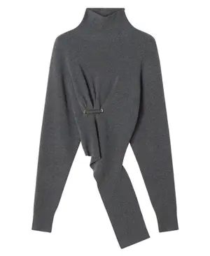 LANVIN Wool And Cashmere Knit Pullover - Dove