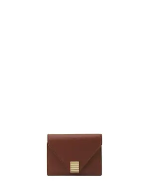 LANVIN Concerto Arpege Leather Wallet - Chestnuts