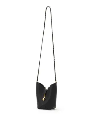 LANVIN Catch Nano Leather Bucket Bag - Black