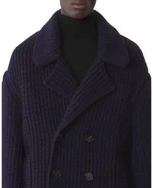 LANVIN Oversized Wool Pea Coat