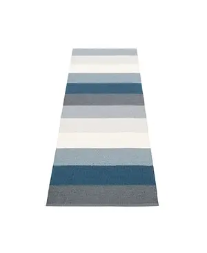 PAPPELINA Molly Rug, 27 X 78 - Ocean Grey