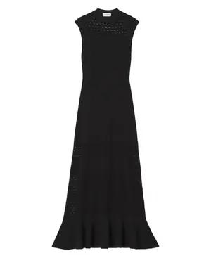 LANVIN Lace Detail Viscose Dress