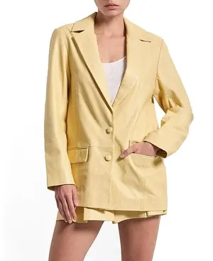 AS By DF Willow Leather Blazer - Butter