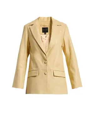 AS By DF Willow Leather Blazer - Butter