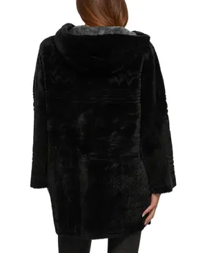 Gorski Reversible Shearling Parka - Black