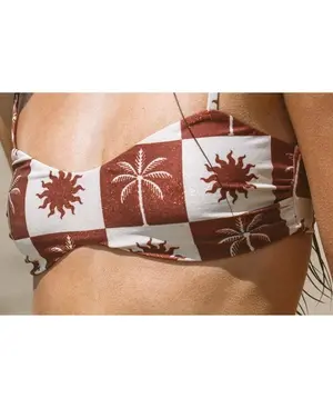MALAI Sunrise Palm Halo Bikini Top