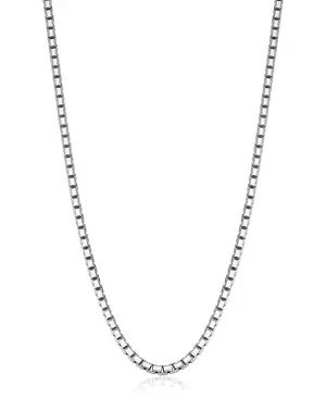 ORADINA Sterling Edge Box Chain - Silver