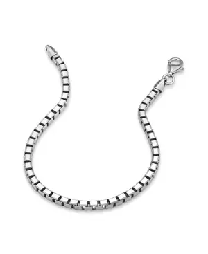 ORADINA Sterling Box Link Bracelet