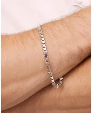 ORADINA Sterling Box Link Bracelet