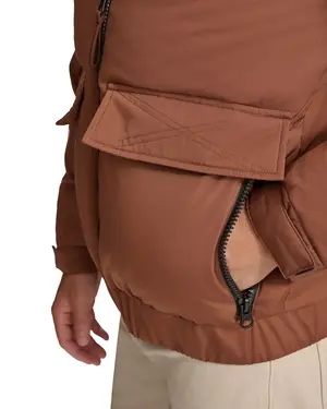 Andrew Marc Lithgow Bomber Jacket With Removable Hood - Copper