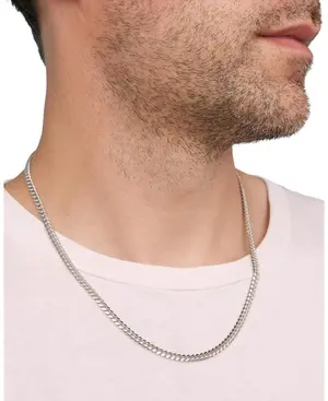 ORADINA Sterling Cuban Chain