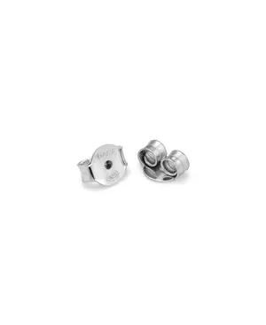 ORADINA Sterling Dome Button Stud Earrings - Silver