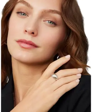ORADINA Sterling Swirl Dome Ring