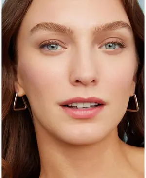 ORADINA Sterling Trinity Midi Hoop Earrings