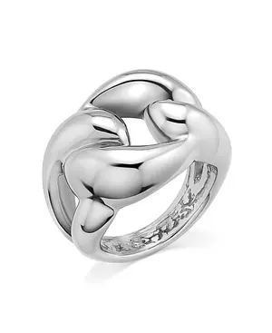 ORADINA Sterling Curb Ring - Silver