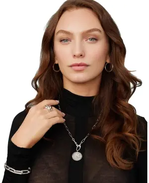 ORADINA Sterling Curb Ring