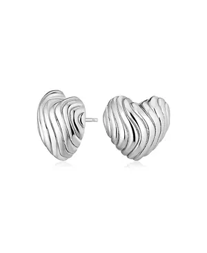ORADINA Sterling Love Language Stud Earrings - Silver