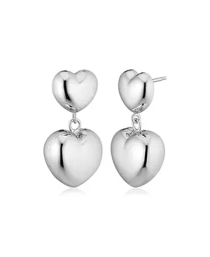 ORADINA Sterling Lover Statement Drop Earrings - Silver