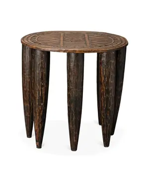 JAMIE YOUNG CO. Naga Mango Wood Side Table - Dark Antique